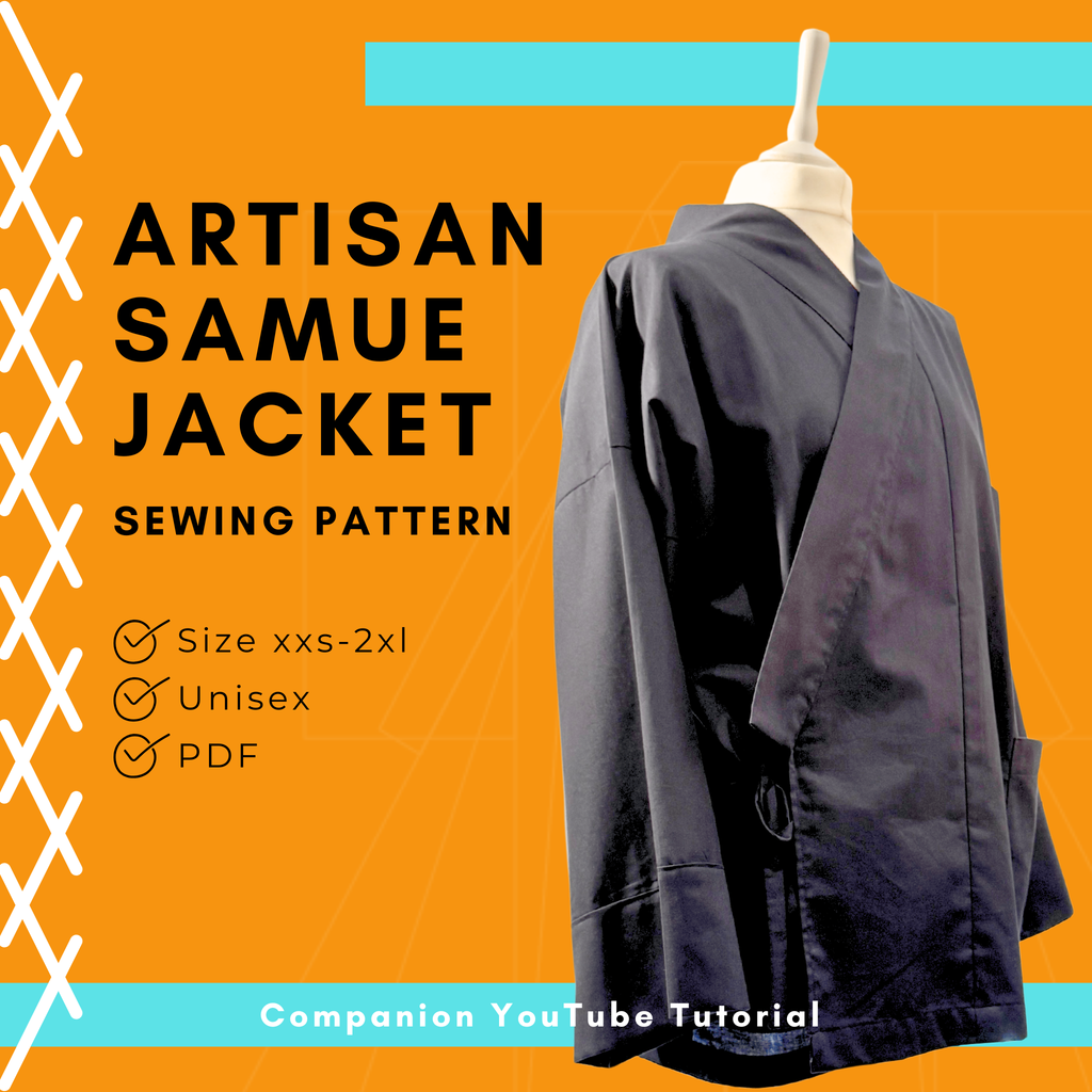 Chore Jacket Sewing Pattern | Unisex Japanese Samue Style – House Of Kimono