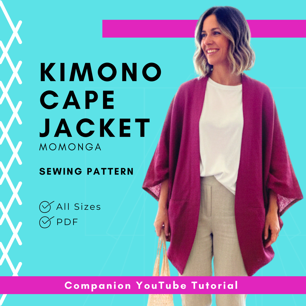 Cape Jacket Sewing Pattern | Chic Momonga Design – House Of Kimono